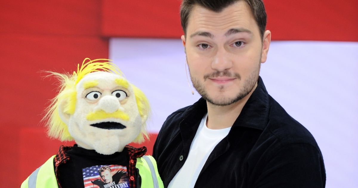 Exclusif - Jeff Panacloc et sa marionette Jacky - Enregistrement de l'émission Vivement Dimanche ...
