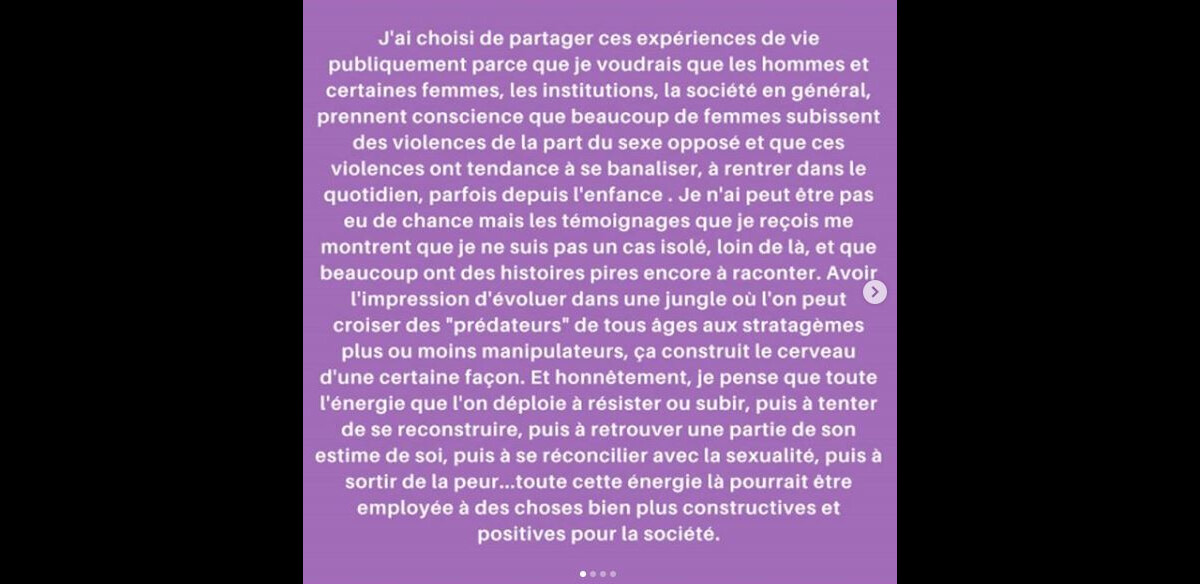 Photo : Lucie Lucas s'exprime sur Instagram, le 27 novembre 2019 ...