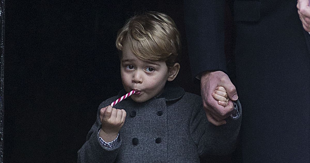 Le prince George de Cambridge à Englefield, Berkshire, le 25 décembre ...