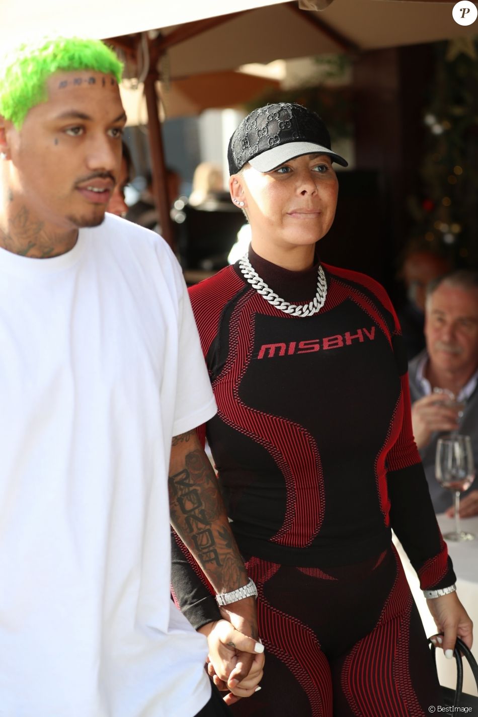 Amber Rose et son compagnon Alexander Edwards sont allés déjeuner avec ...