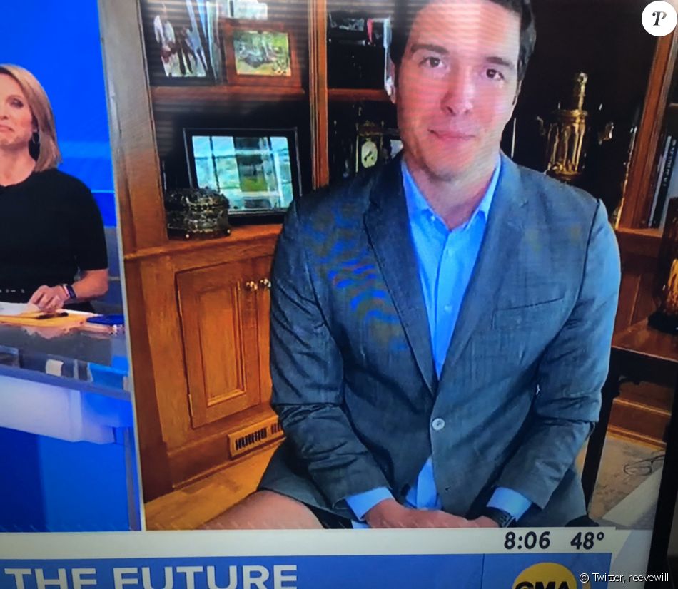 Will Reeve en boxer sur Good Morning America le 28 avril 2020 - Purepeople