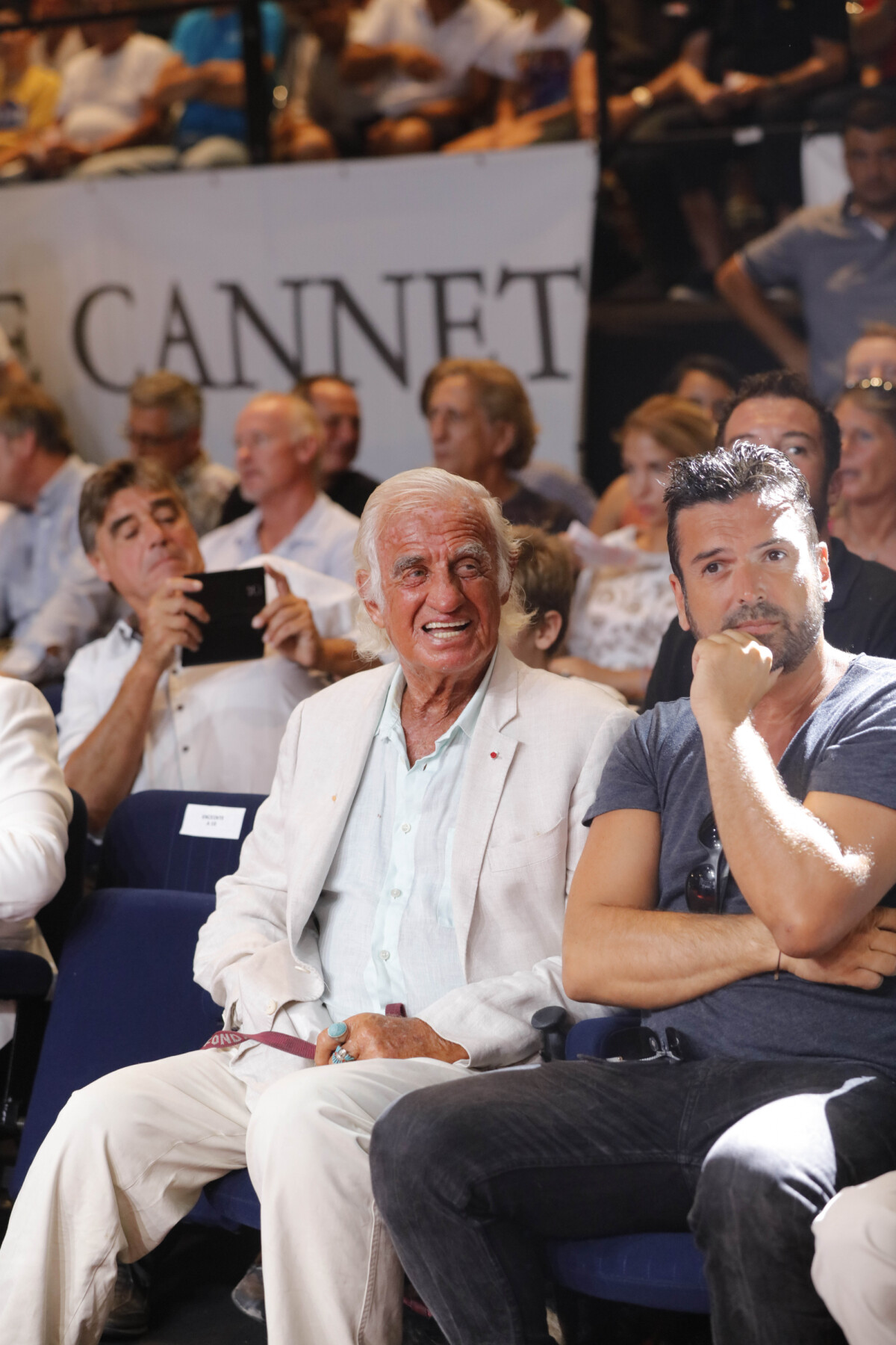 Photo : Jean-Paul Belmondo et Jeff Domenech - Championnat International ...