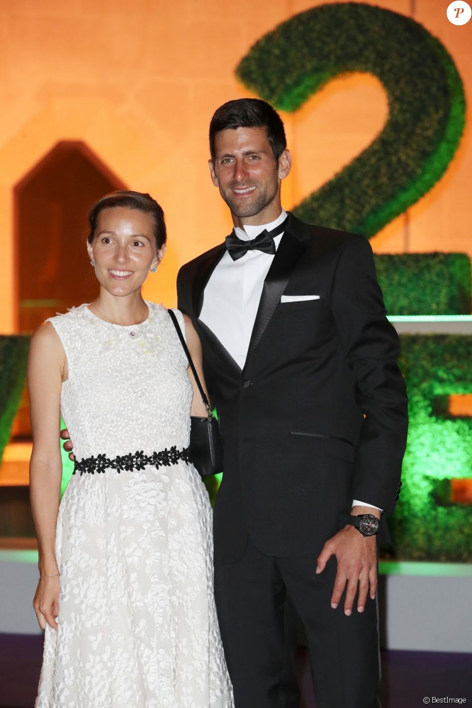Novak Djokovic et sa femme Jelena Djokovic lors du dîner des champions ... Novak Djokovic et sa femme Jelena Djokovic lors du dîner des champions ...