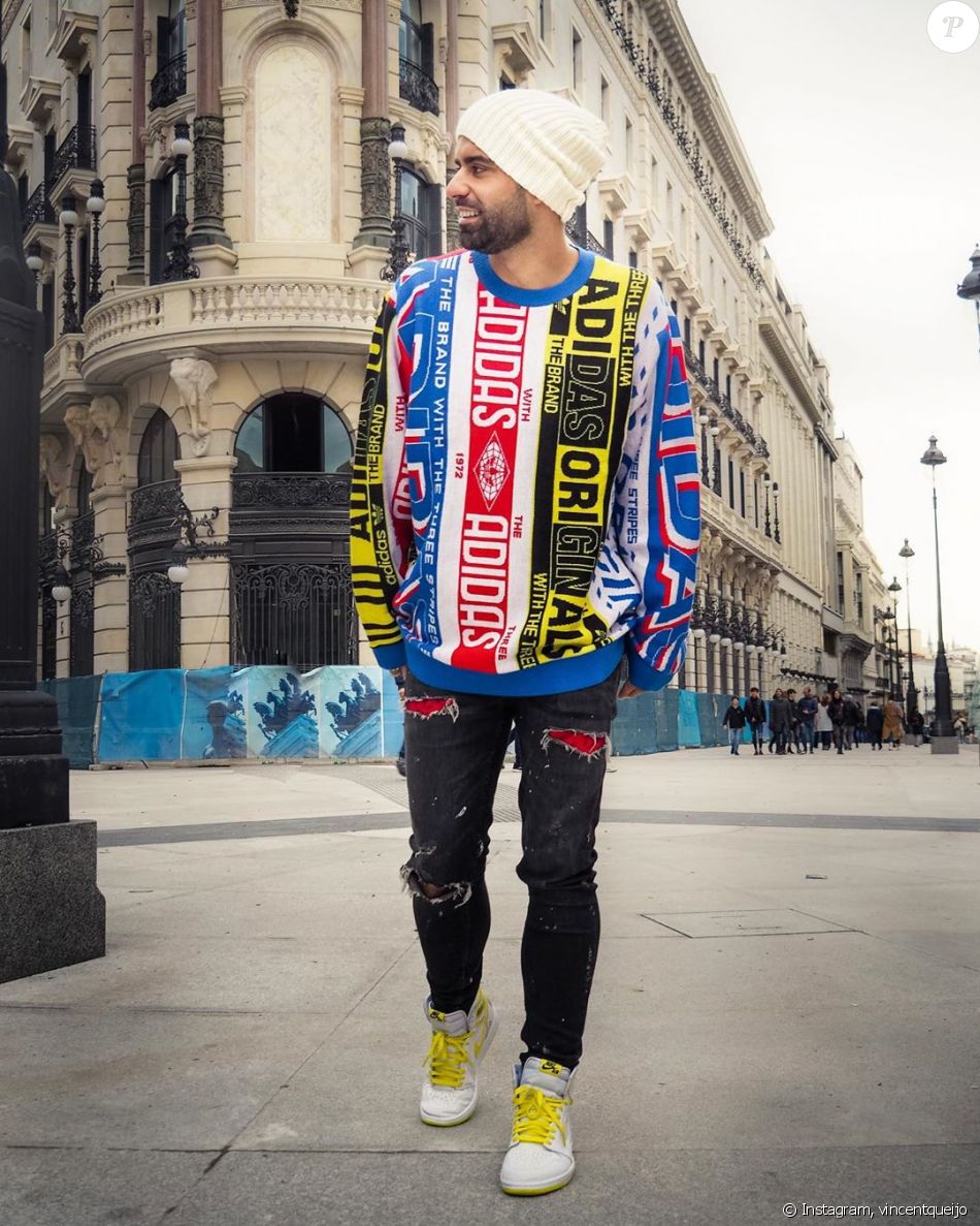 Vincent Queijo stylé à Madrid, le 13 décembre 2019 - Purepeople
