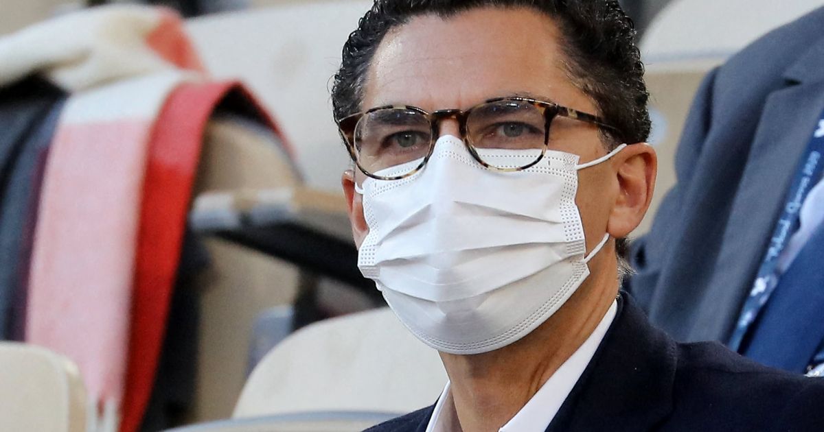 Maxime Saada, Pdg du groupe Canal+ dans les tribunes lors des ...