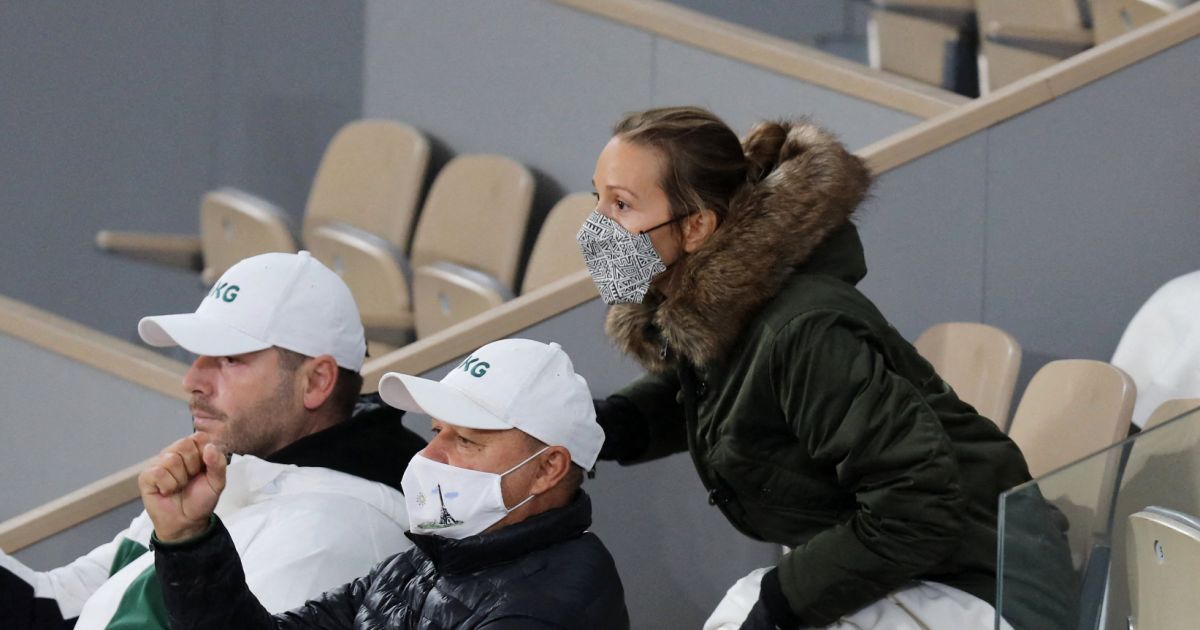 Jelena Djokovic (l'épouse de Novak Djokovic) assiste à la finale simple ...