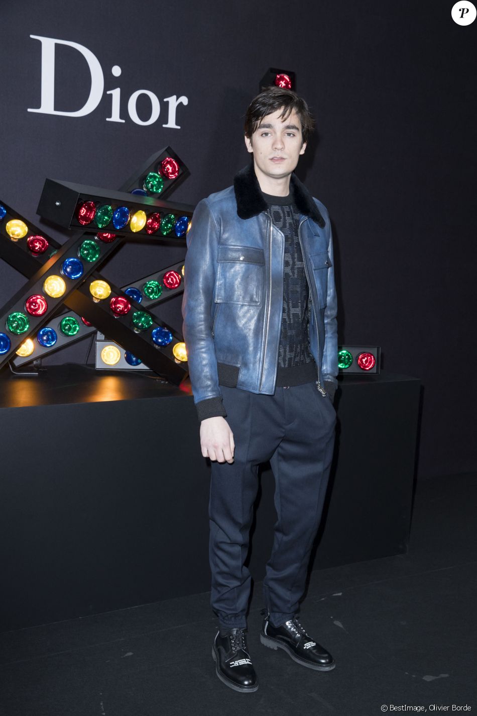 Alain-Fabien Delon - Photocall du défilé de mode Dior Homme Automne ...