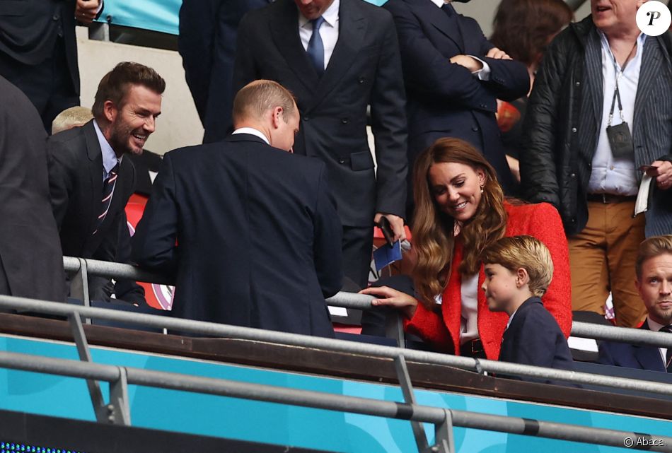 David Beckham, le prince William, son épouse Kate Middleton et leurs ...