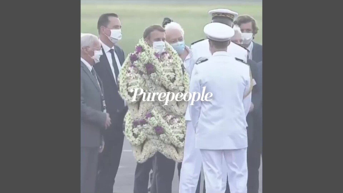 Vidéo : Emmanuel Macron couvert de fleurs en Polynésie ? Le chef de l ...