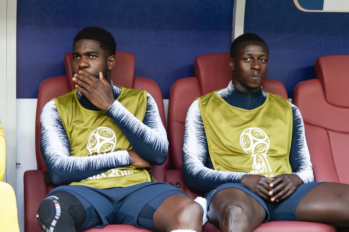 Photo : Samuel Umtiti et Benjamin Mendy - Match de coupe du monde ...