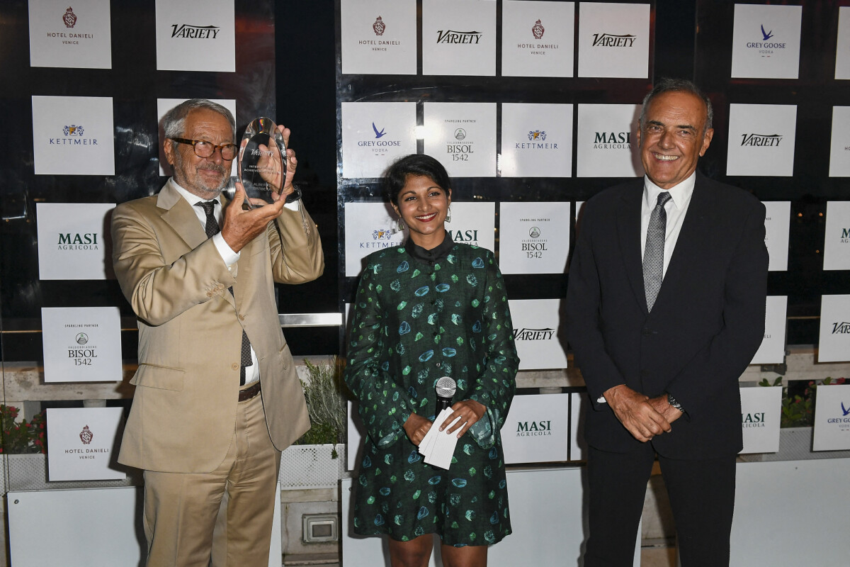 Photo : Roberto Cicutto, Manori Ravindran et Alberto Barbera lors de la ...