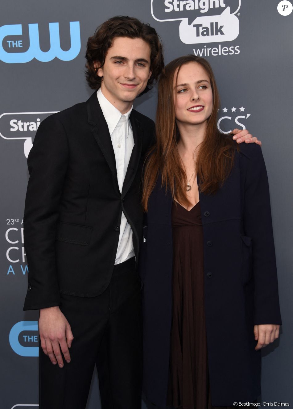 Timothee Chalamet et sa soeur Pauline lors des 23ème Critics Choice ...