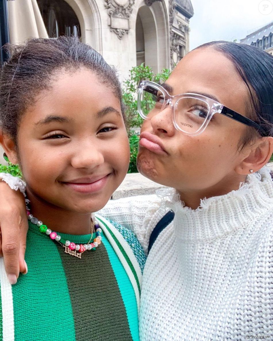 Christina Milian et sa fille Violet Madison (11 ans) à Paris. - Purepeople