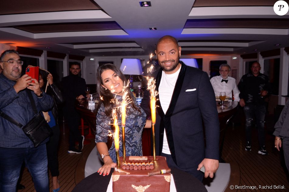 Le comédien Wahid, Fouad Ben Kouider et sa femme Nawel Debbouze - Soirée d'anniversaire de Fouad ...