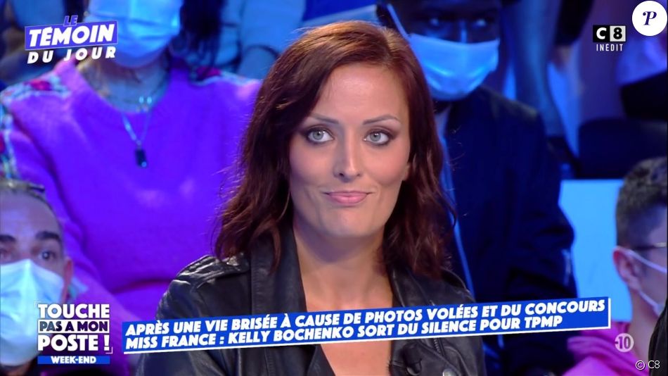 Kelly Bochenko, Miss Paris 2009 sur le plateau de TPMP. - Purepeople
