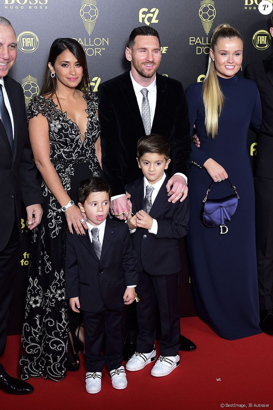 Lionel Leo Messi, sa femme Antonella Roccuzzo, leurs fils Thiago et ...