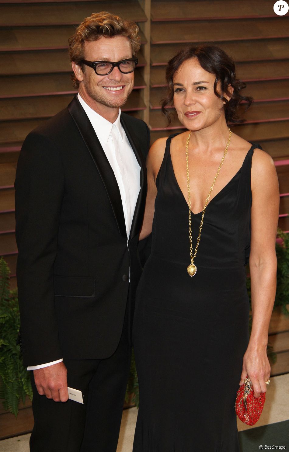 Simon Baker et sa femme - Arrivées des people à la soirée Vanity Fair ...