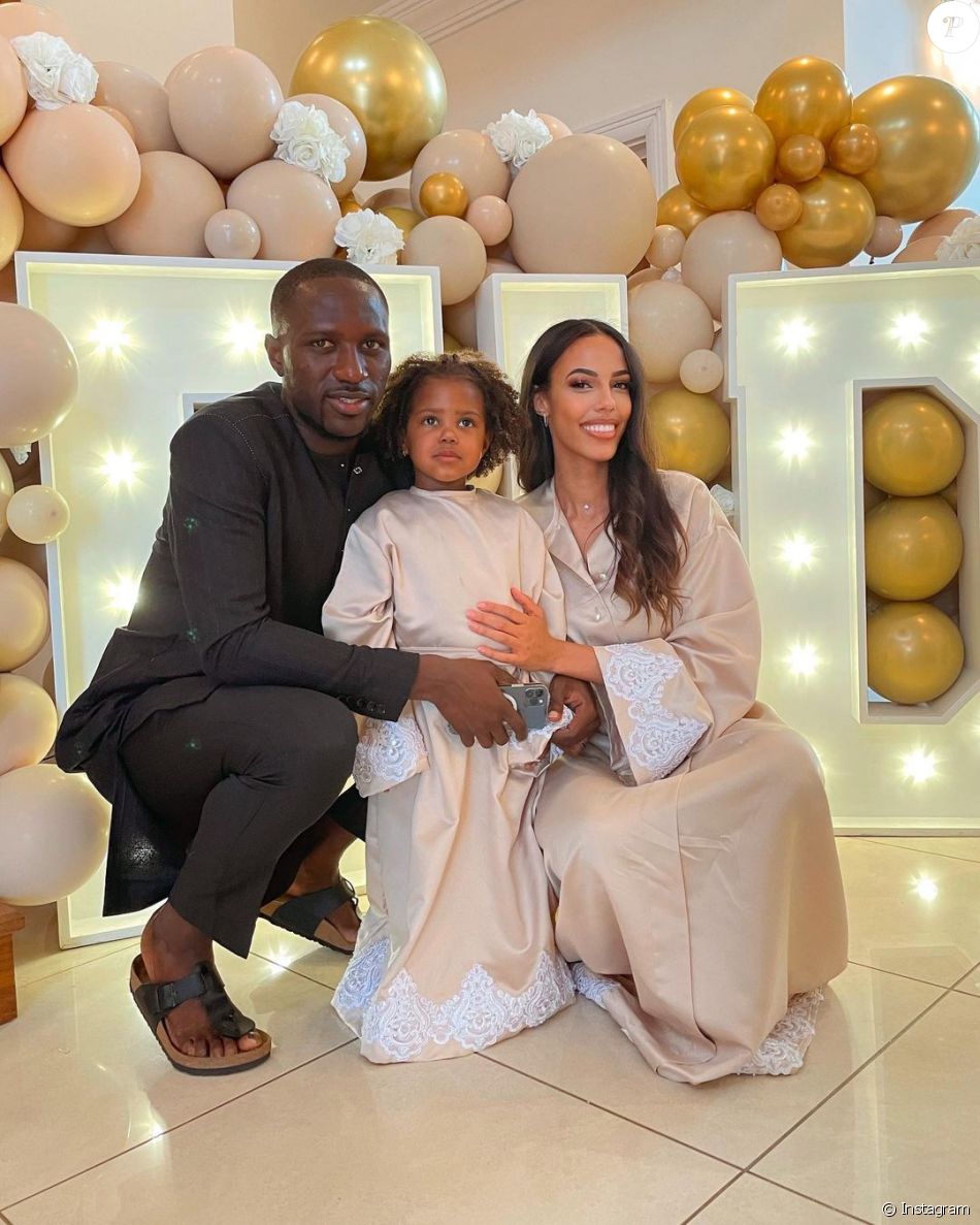 Moussa Sissoko, Marylou Sidibé et leur fille Maliya - Purepeople