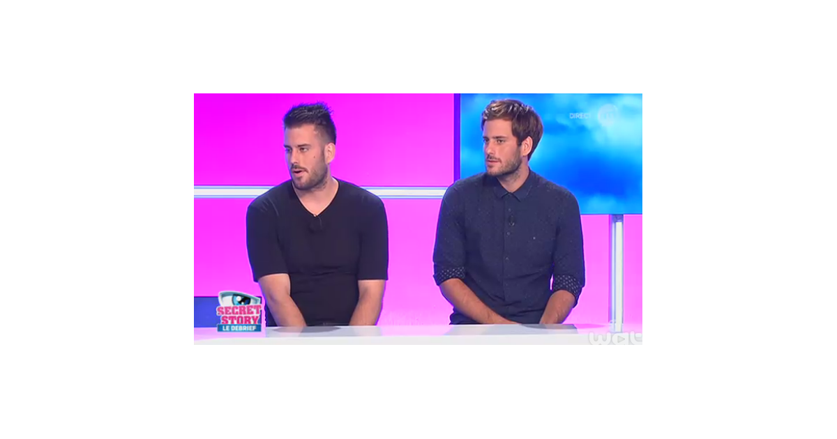Zarko et Zelko sur le plateau du Debrief de Secret Story 9 sur NT1. Le ...