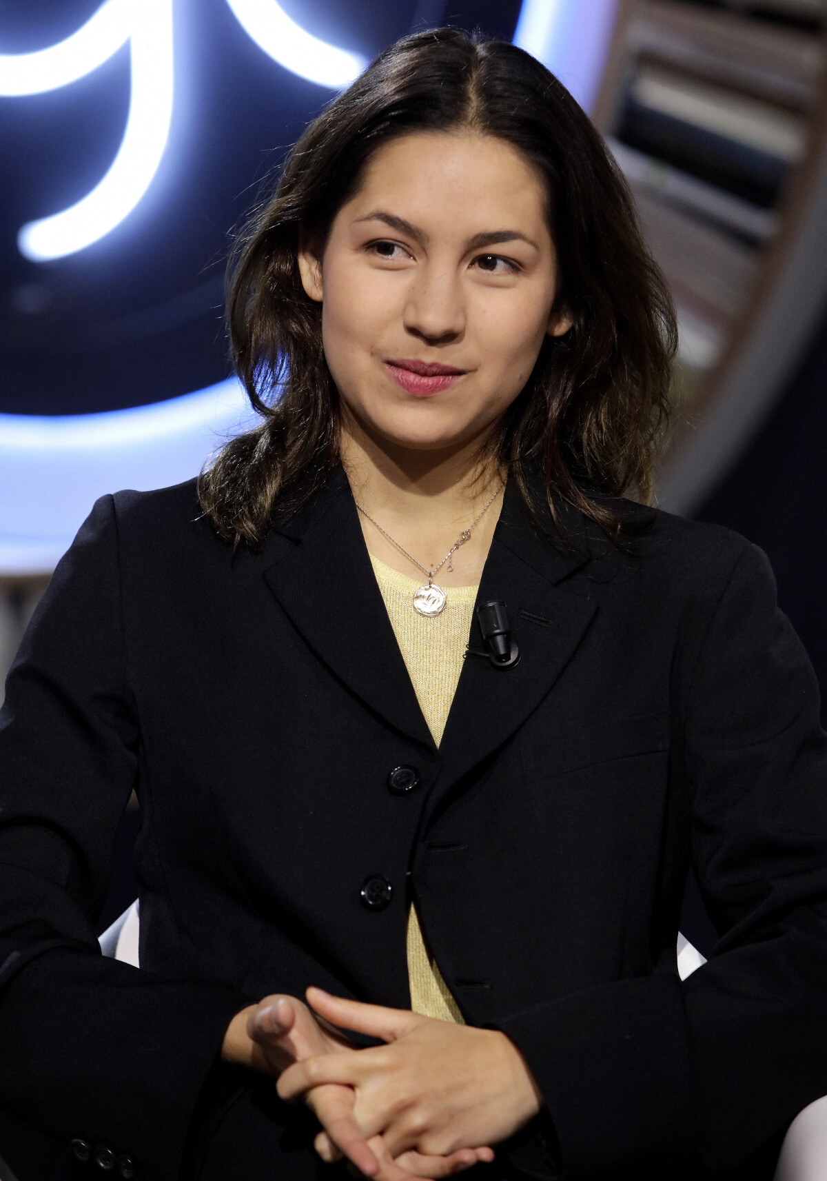 Photo : Portrait de Line Papin sur le plateau de l'émission TV "La ...