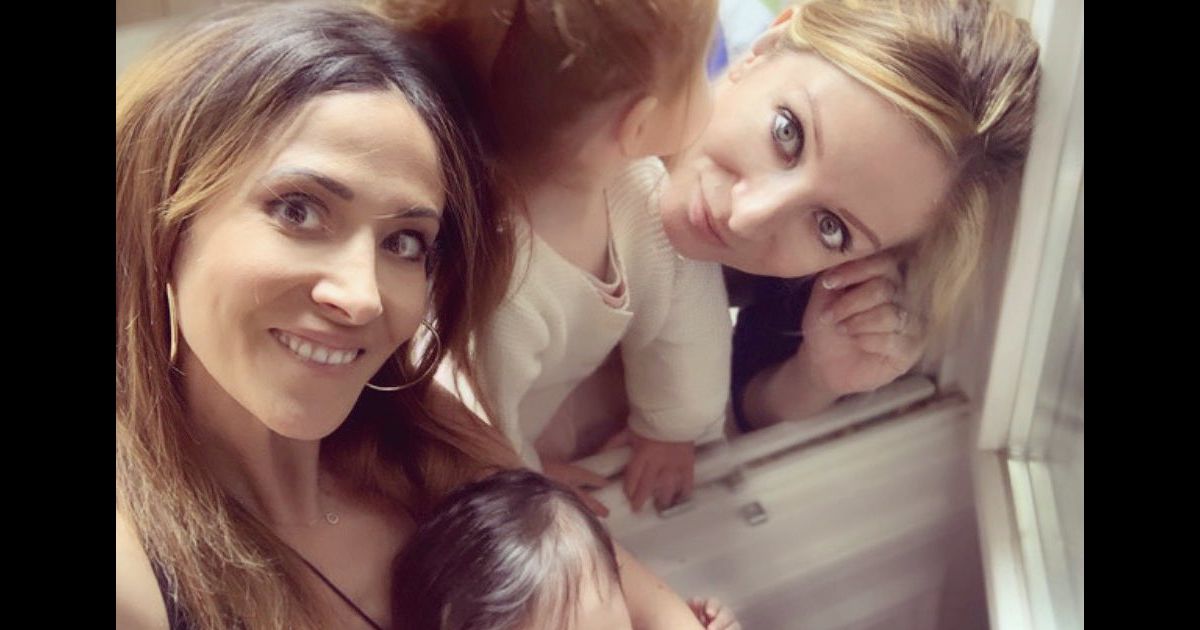 Fabienne et Carole Carat avec leurs filles - Purepeople