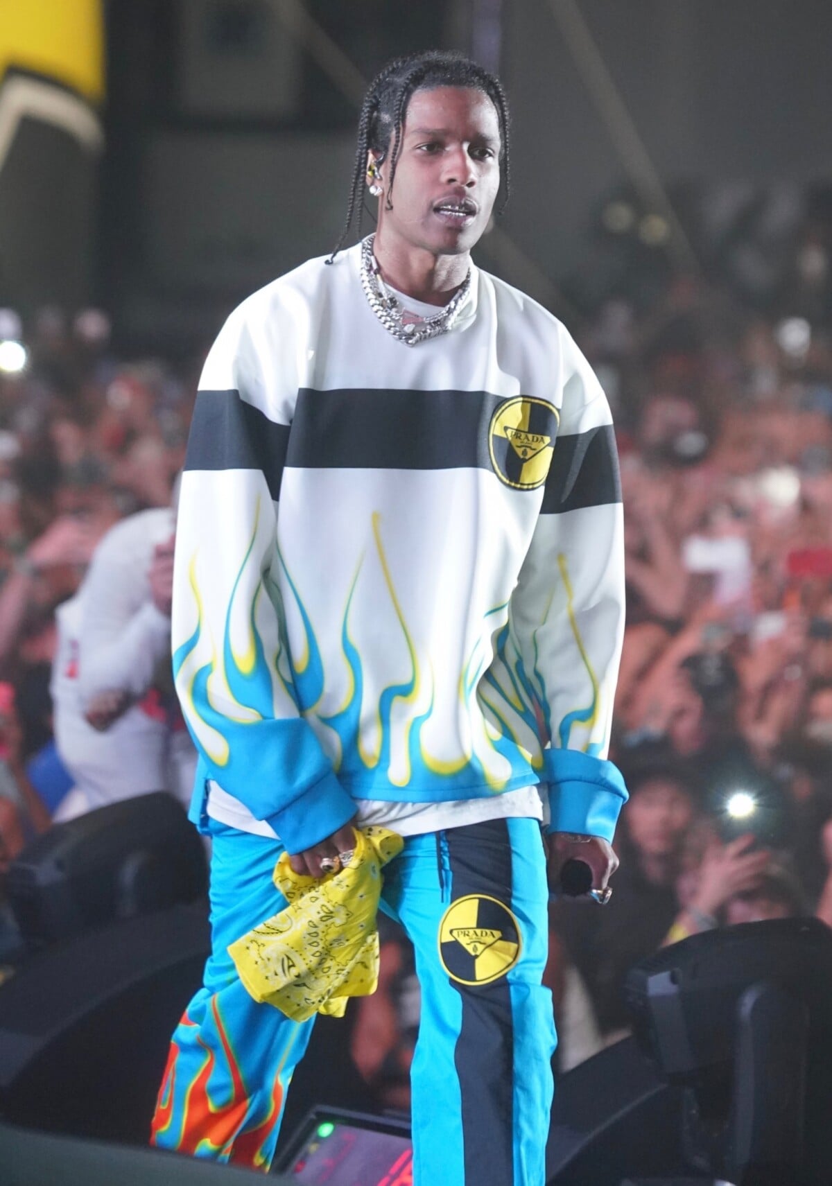 Photo : Le rappeur A$AP Rocky lors de son premier concert depuis sa ...