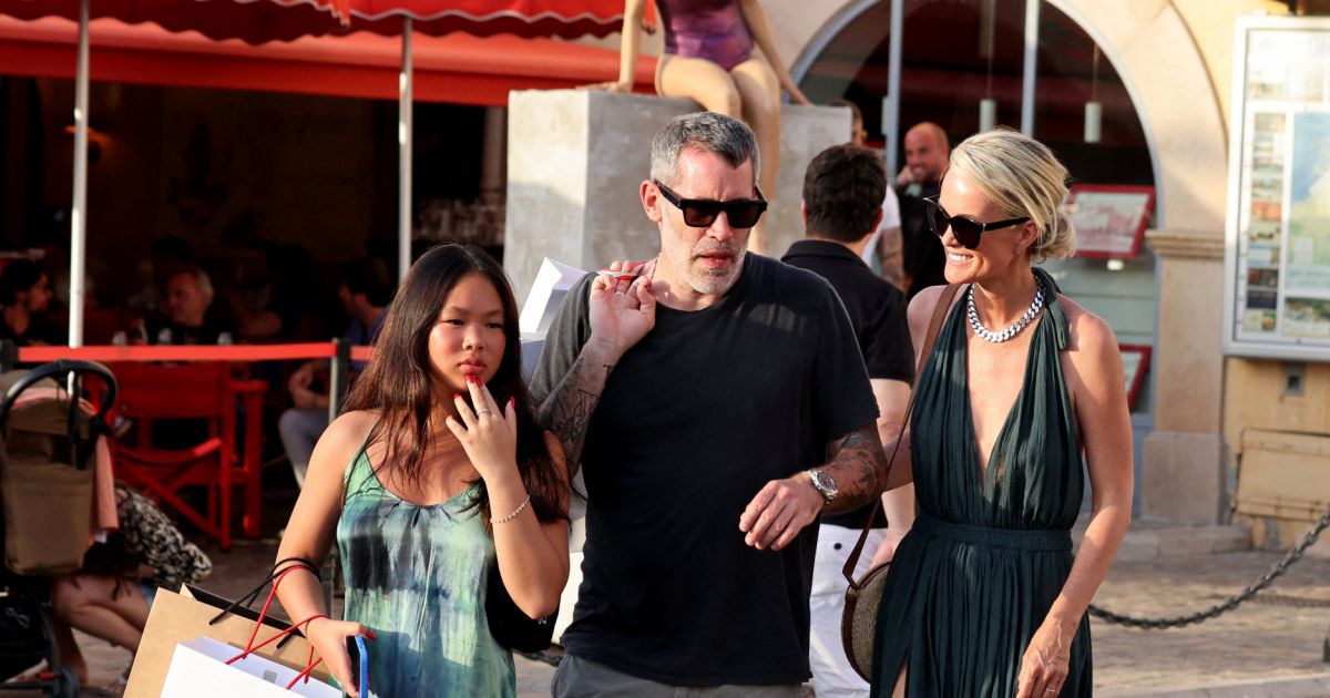 Laeticia Hallyday, son compagnon Jalil Lespert , sa fille Joy et leurs ...