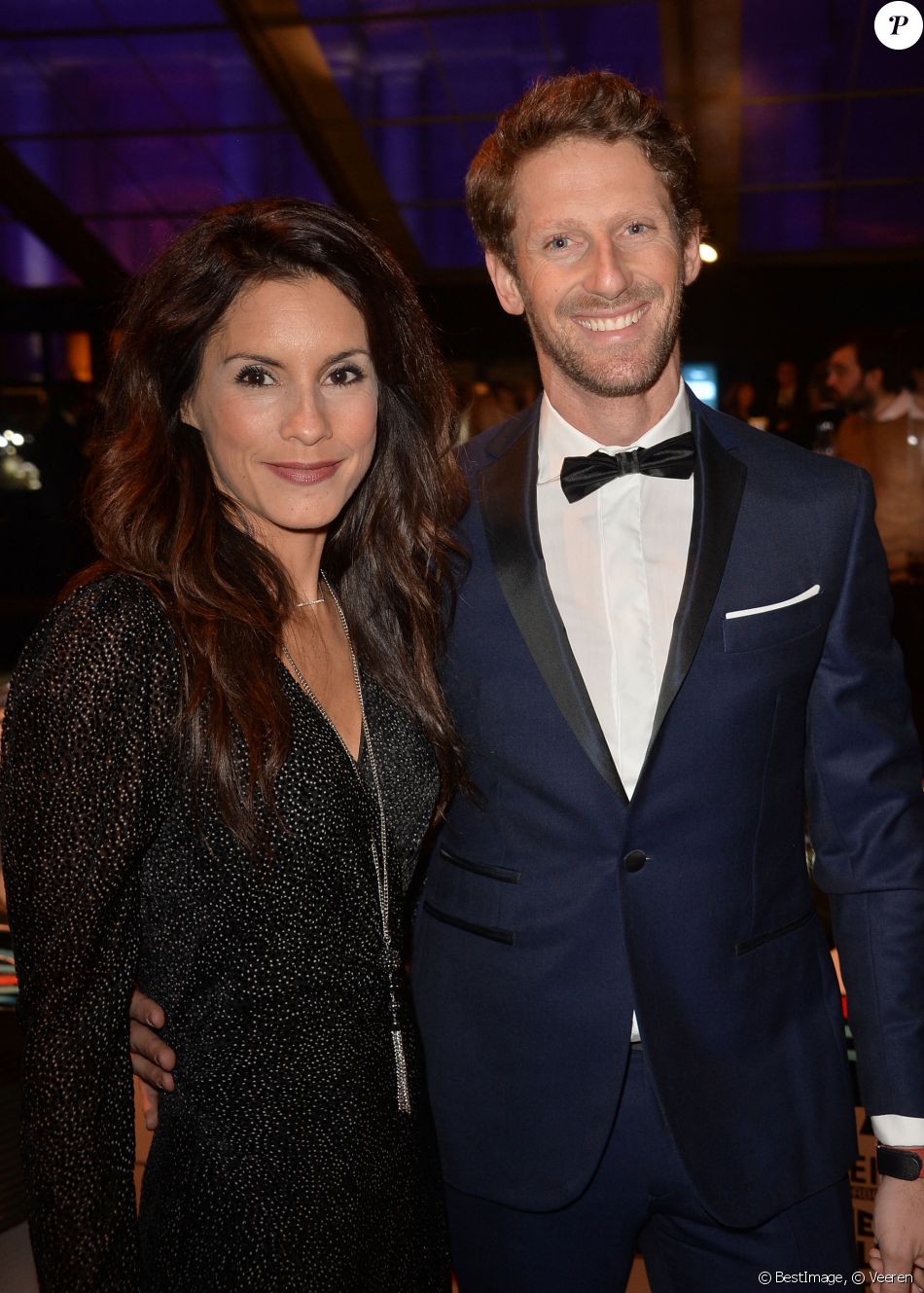 Romain Grosjean et sa femme Marion Jollès - 35ème cérémonie de remise des grands prix du ...