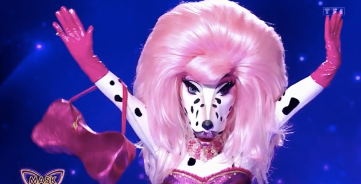 Photo : Le dalmatien drag-queen dans "Mask Singer" sur TF1 - Purepeople