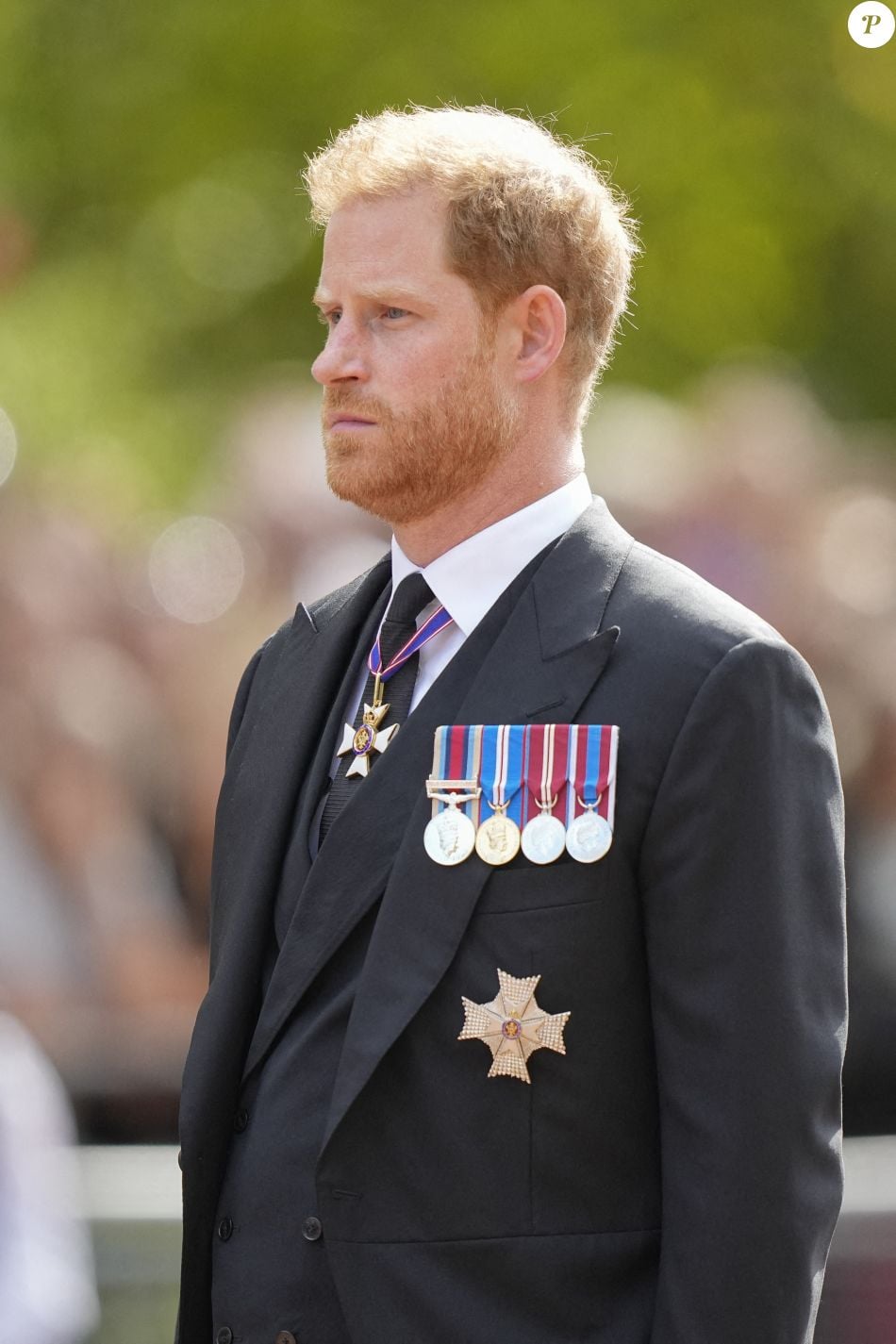 Le prince Harry, duc de Sussex - Procession cérémonielle du cercueil de ...
