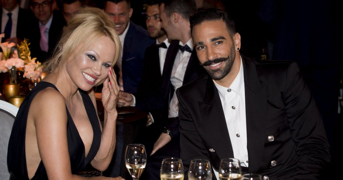 Adil Rami et sa compagne Pamela Anderson lors de la soirée de la 28ème ...