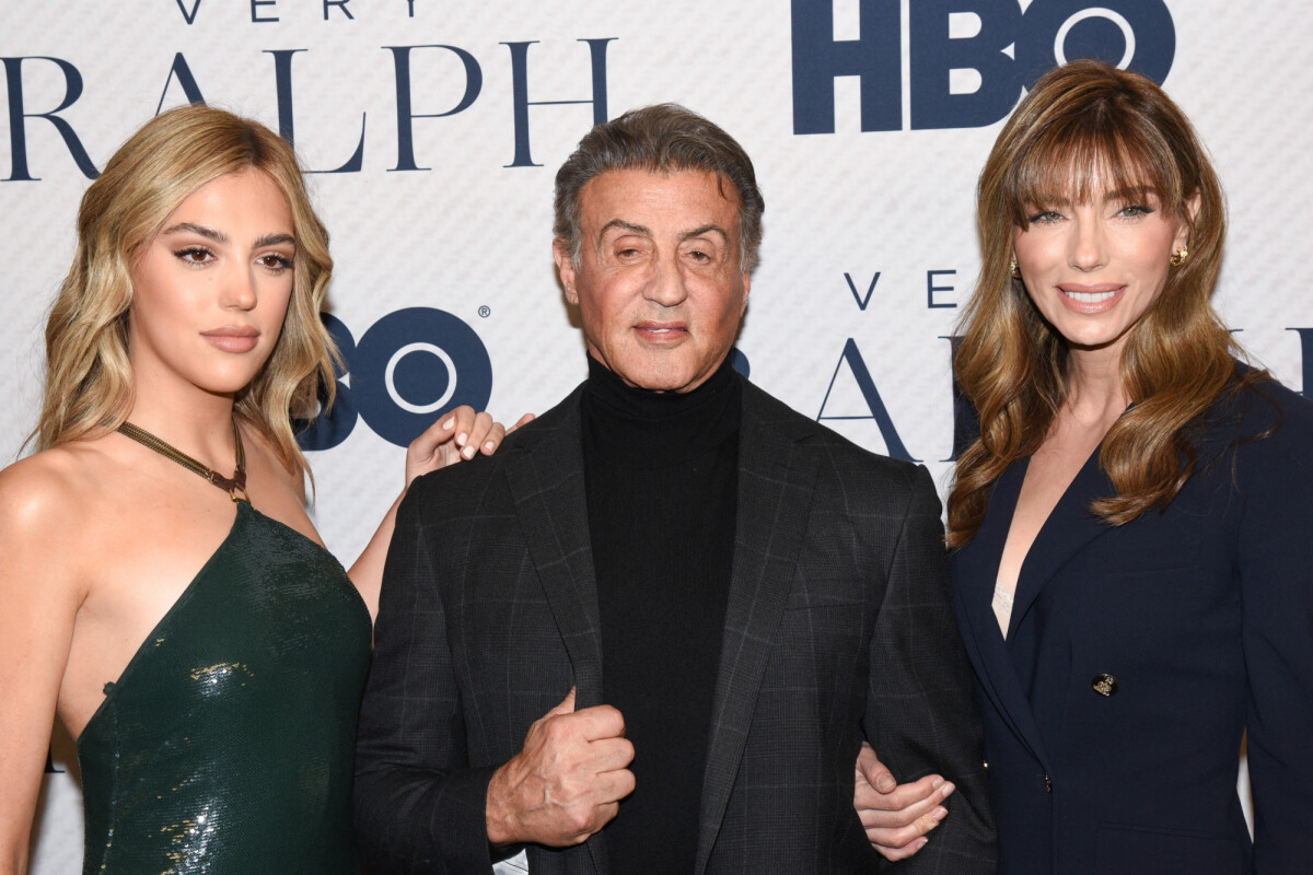 Photo : Sylvester Stallone avec sa femmes Jennifer Flavin et sa fille ...
