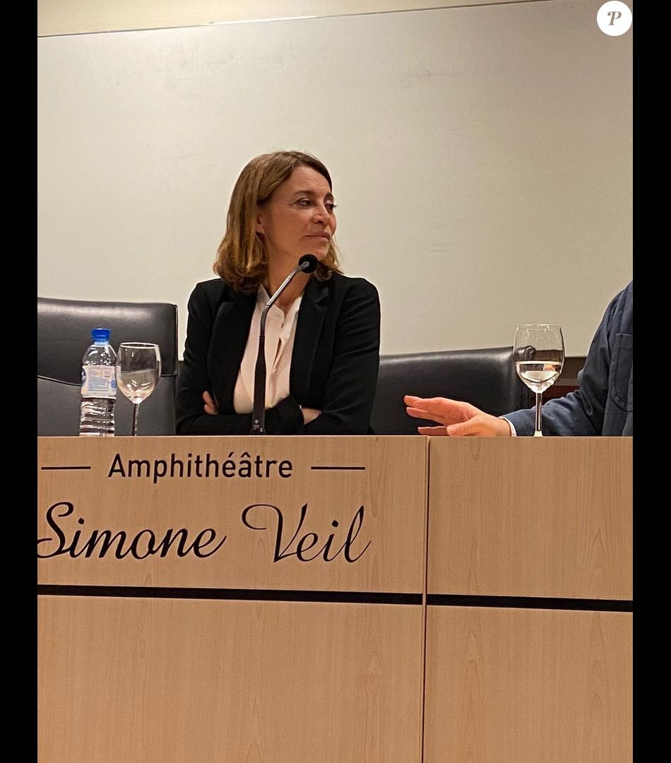 Hélène Devynck lors d'un événement à l'école de la magistrature. Une ...