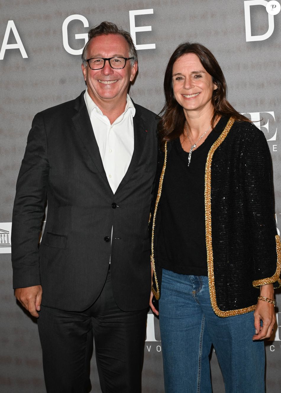 Bruno Pavlovsky et sa femme Nathalie Franson - Avant-première du film ...