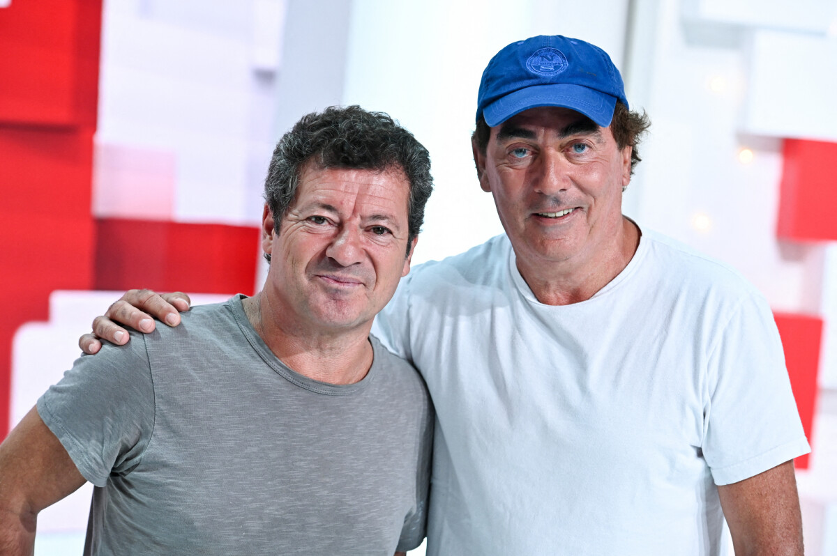 Photo : Exclusif - Francis Ginibre et Eric Carrère (Les chevaliers du Fiel) - Enregistrement de ...