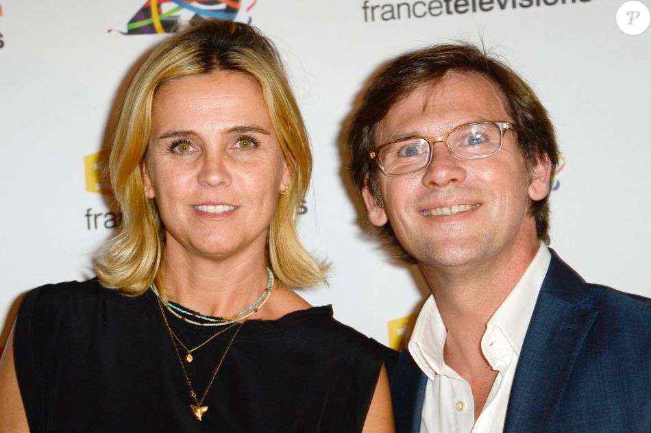 Marine Vignes et Laurent Romejko au photocall de France Télévisions ...