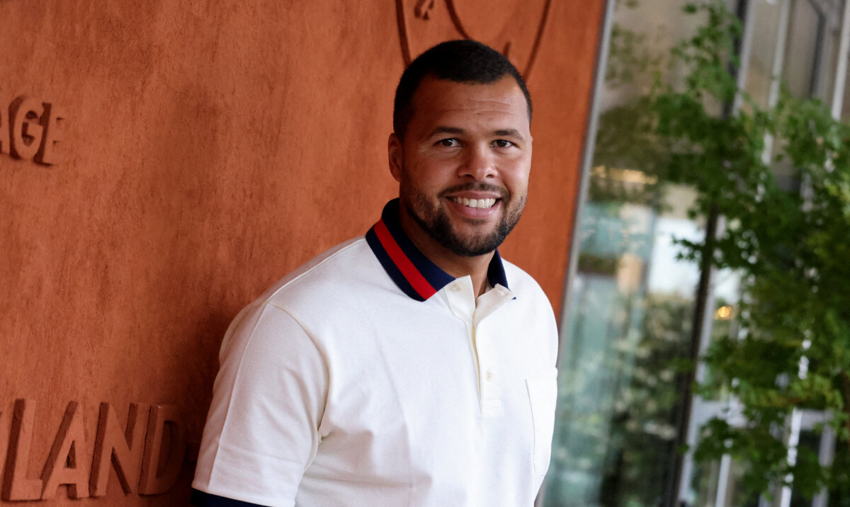 Photo : Jo-Wilfried Tsonga au village lors des Internationaux de France de Tennis de Roland ...