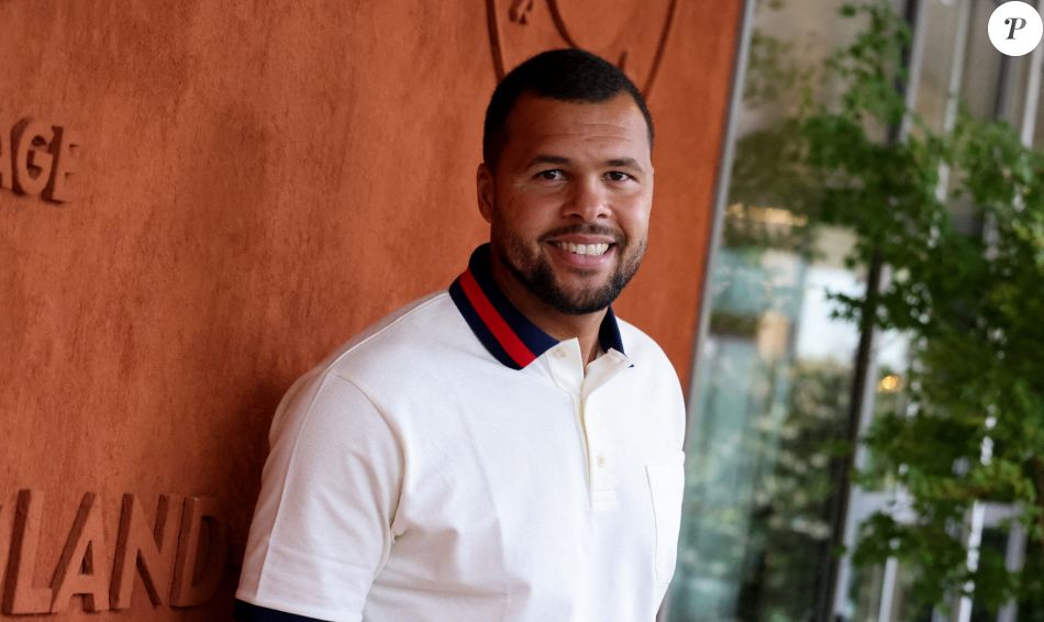 Jo-Wilfried Tsonga au village lors des Internationaux de France de Tennis de Roland Garros à ...