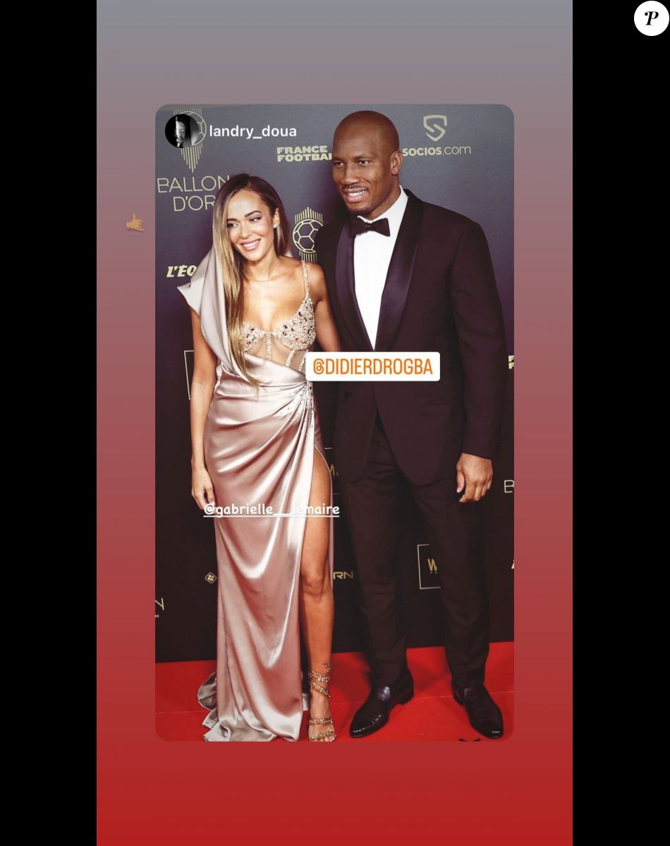 Didier Drogba avec sa sublime compagne Gabrielle : duo chic pour le ...