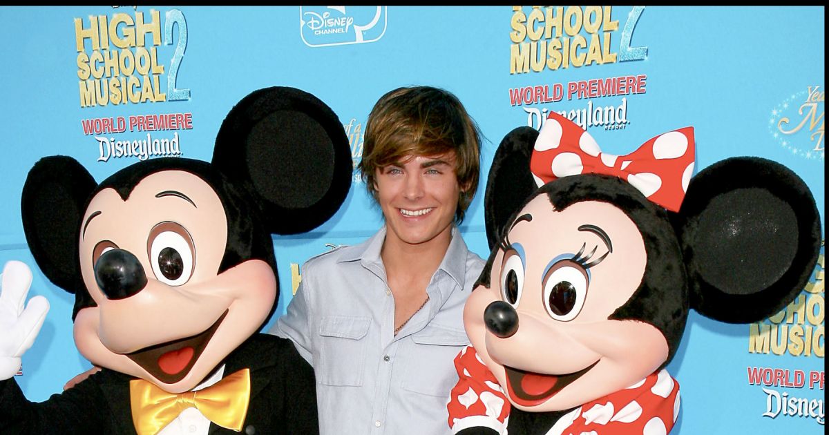 Zac Efron avec Mickey et Minnie - Première mondiale du film High School ...