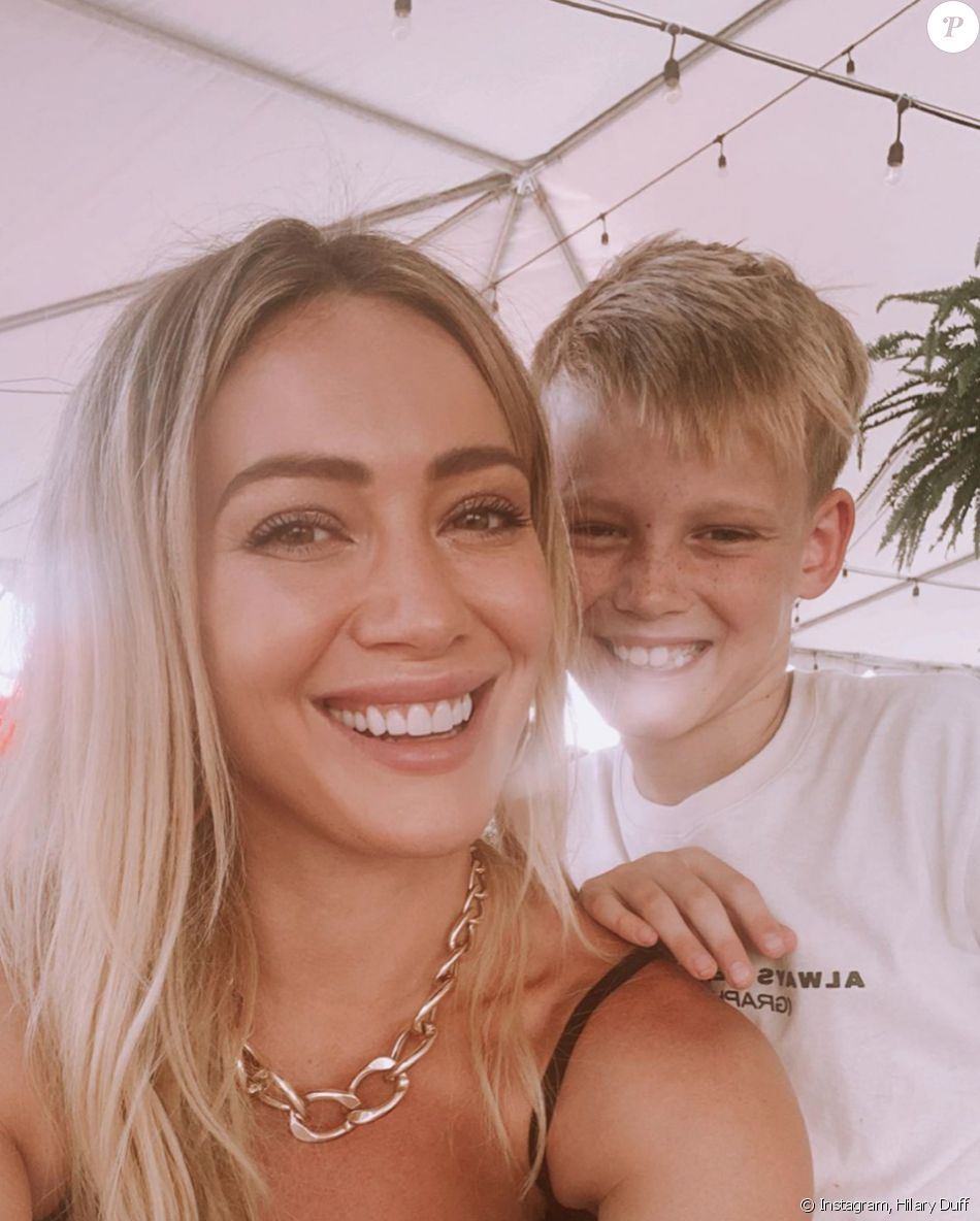 Hilary Duff et son fils aîné Luca - Purepeople