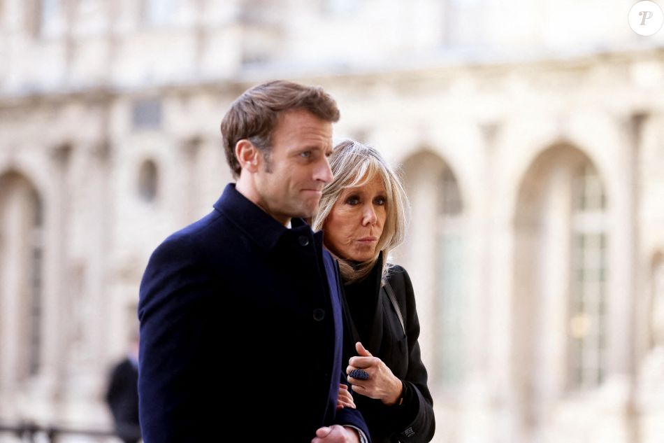 Emmanuel et Brigitte Macron - Cérémonie d'hommage national rendu à ...