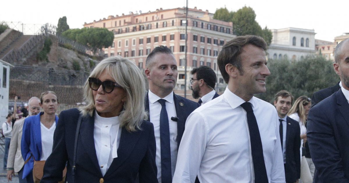 Exclusif - En marge de leur voyage à Rome, le président Emmanuel Macron ...
