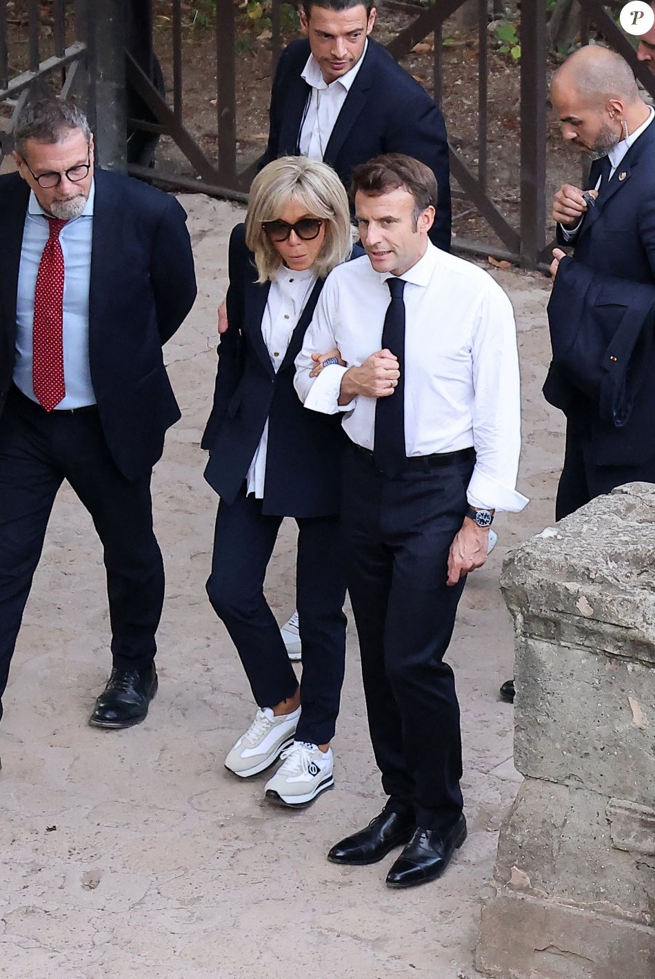 Exclusif - En marge de leur voyage à Rome, le président Emmanuel Macron ...