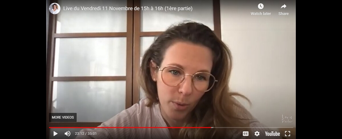 Vidéo : Lorie Pester en live sur Youtube. Le 11 novembre 2022. - Purepeople