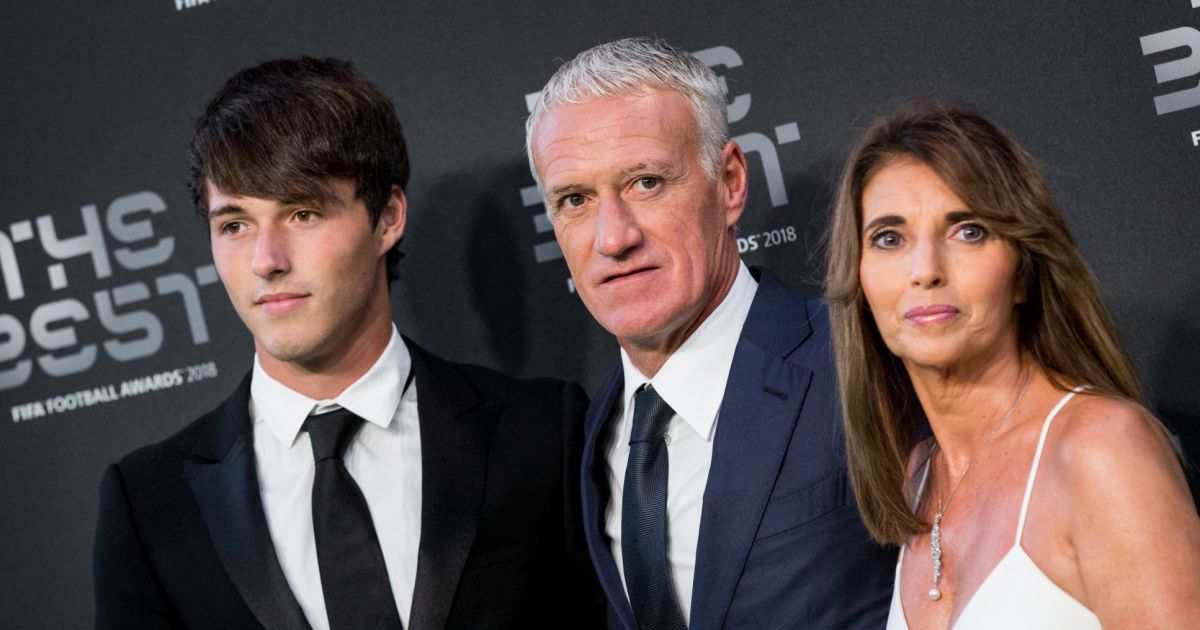 Didier Deschamps, sa femme Claude et leur fils Dylan - Les célébrités ...