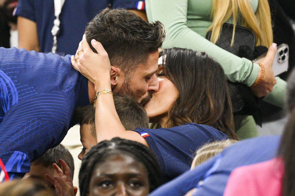 Photo : GIROUD Olivier (FRA) embrassant sa femme Jennifer - People et ...