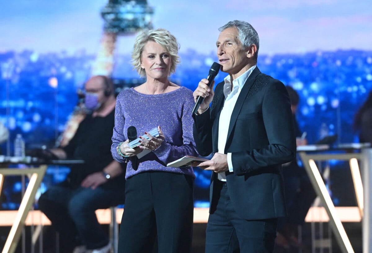 Photo : Sophie Davant et Nagui - 36ème Edition du Téléthon à Paris. Le 2 décembre 2022 © Coadic ...