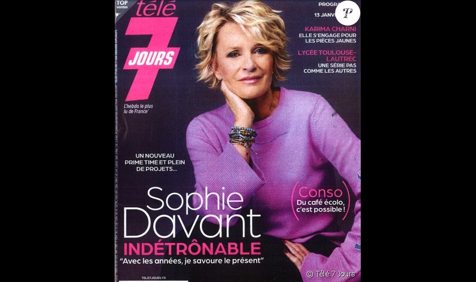 Couverture du magazine Télé 7 Jours pour l'interview de Sophie Davant @ Télé 7 Jours - Purepeople