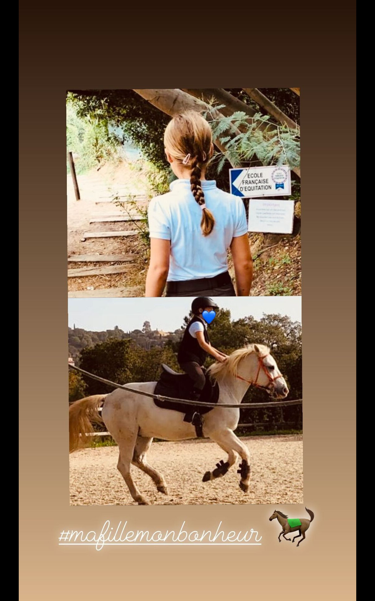 Photo : Giulia, la fille de Nicolas et Carla Sarkozy, à cheval - Purepeople